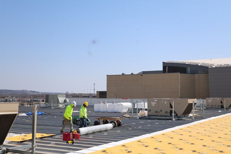Iowa Field House Commercial Roofing Project Images | 10 Men Roofing